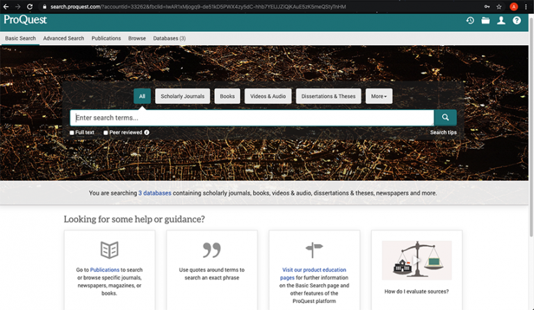 Free Access to ProQuest One Academic – Cebu Normal University