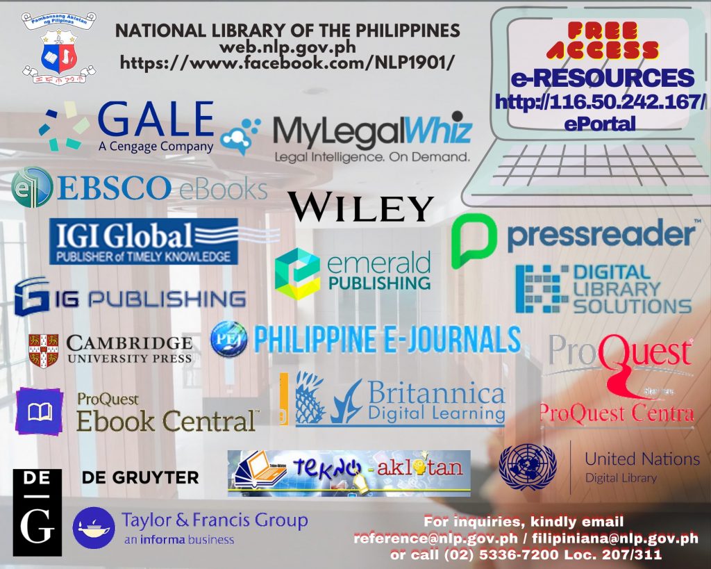 FREE ACCESS to National Library of the Philippines subscriptions ...