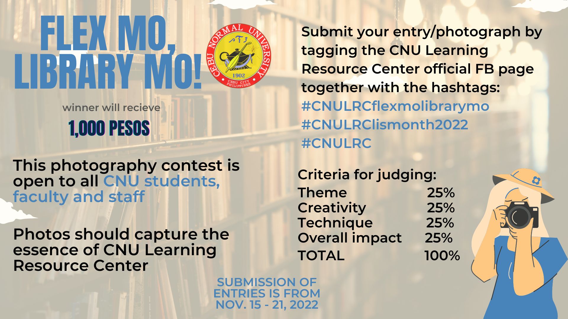 32nd Library and Information Services Month – Cebu Normal University