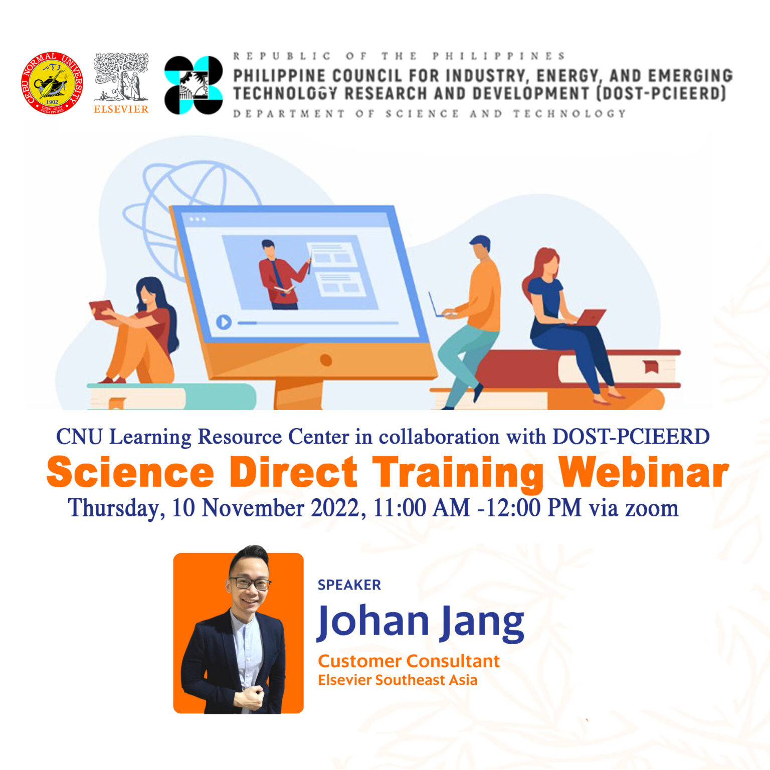 Science Direct Training Nov. 10, 2022 – Cebu Normal University