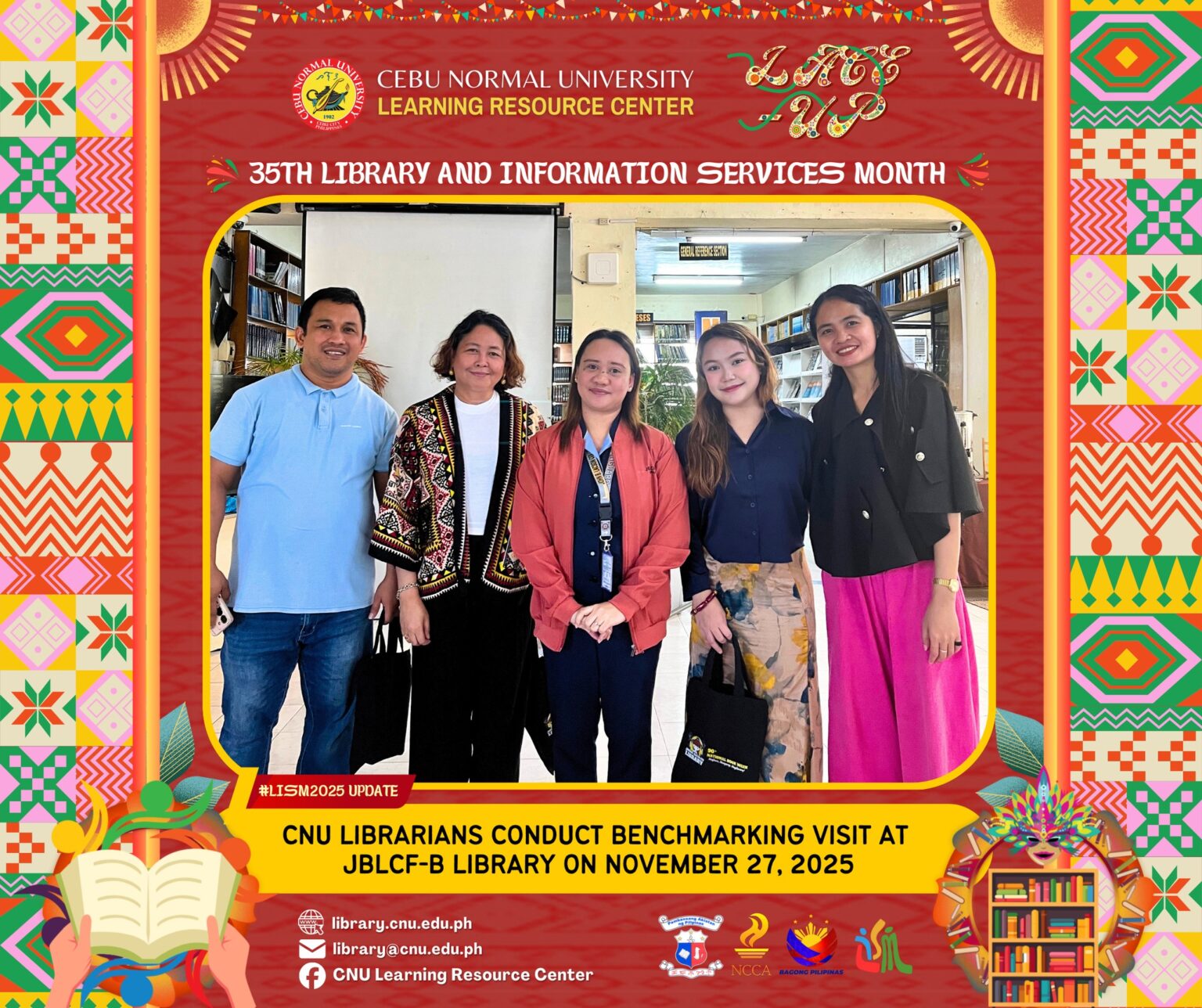 35𝐭𝐡 𝐋𝐢𝐛𝐫𝐚𝐫𝐲 𝐚𝐧𝐝 𝐈𝐧𝐟𝐨𝐫𝐦𝐚𝐭𝐢𝐨𝐧 𝐒𝐞𝐫𝐯𝐢𝐜𝐞𝐬 𝐌𝐨𝐧𝐭𝐡 – Cebu Normal University